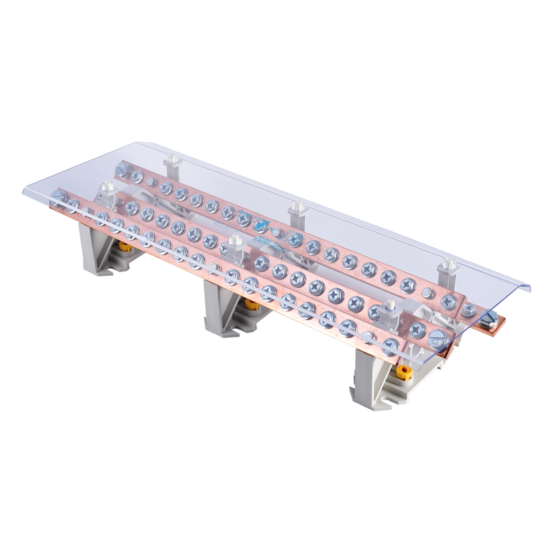 DIN-rail busbar 4-pole split junction box - Buy 4 pole Terminal box ...